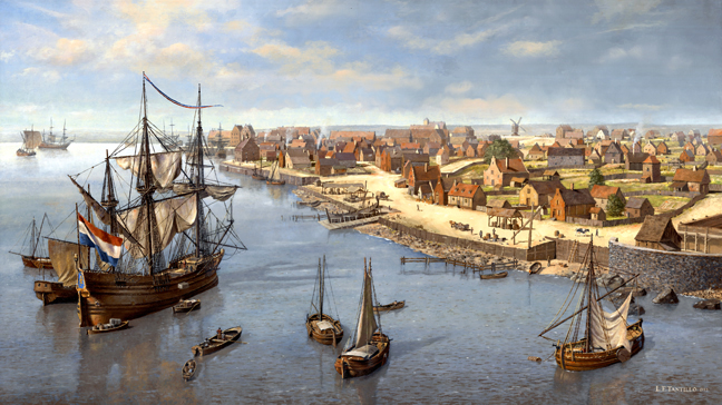 L.F. Tantillo Fine Art - East River Waterfront, 1660